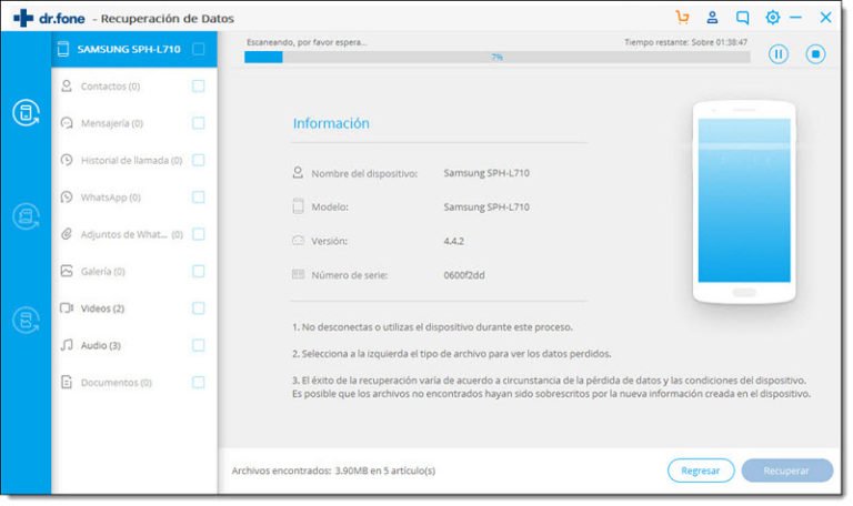 Recuperación de datos de Android Guía del usuario